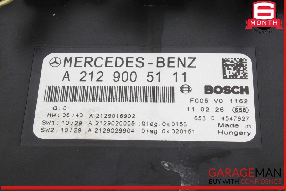 08-20 Mercedes W212 E350 Front SAM Module Relay Fuse Box Assembly OEM ...