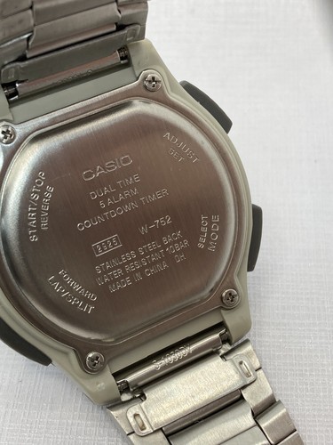 Casio 2925 W-752 Men’s Chrono Stainless Steel Illuminator Wrist Watch W ...