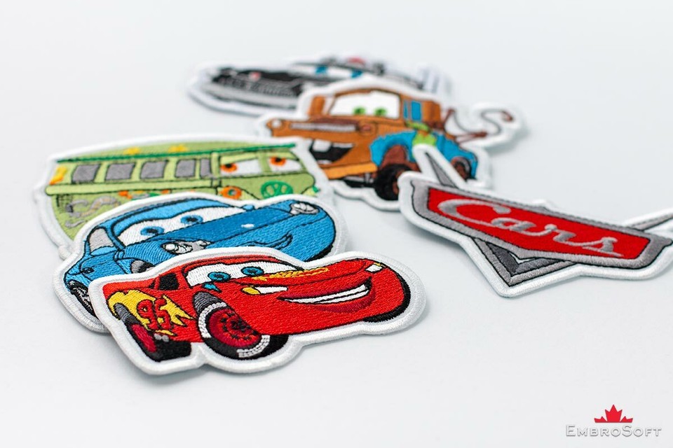 Cars Collection Set 6 Funny Cartoon Characters Embroidered Patches Iron ...