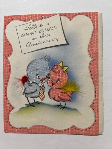 VTG 1940's Anniversary Chicken Greeting Card by Buzza Cardozo | eBay
