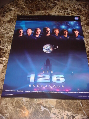 NASA Space Shuttle Endeavor STS-126 Crew Poster 11 x 15 | eBay