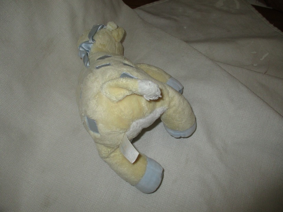 Gund Baby Tender Beginnings Blue Giraffe 58838 Pale Yellow Satin Blue ...