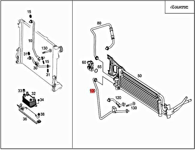 Genuine MERCEDES A207 C207 C218 S204 S212 W204 W212 X204 Oil line ...