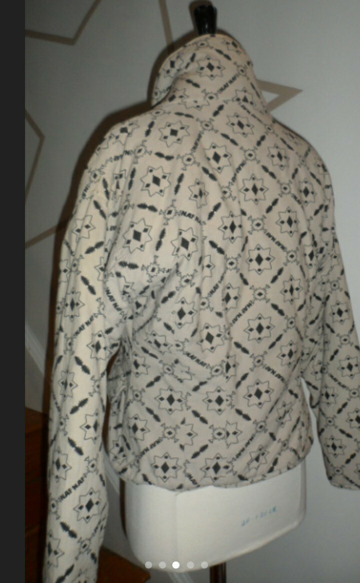 Vintage Naf Naf Logo Theme Puffer Jacket 80s 90s wome… - Gem