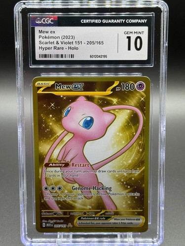 Pokemon TCG Mew ex | Scarlet & Violet 151 205/165 Hyper Rare | CGC ...