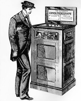 Artist Rendering Edison Automatic Phonograph 1891 8x10 Reprint Of Old ...