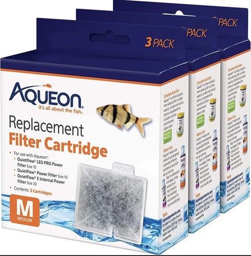 Aqueon Aquarium Fish Tank Replacement Filter Cartridges Medium - 9 Pack ...