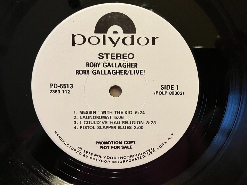 Rory Gallagher Live! Rare US Promo WLP PD 5513 STERLING LH in shrink EX ...