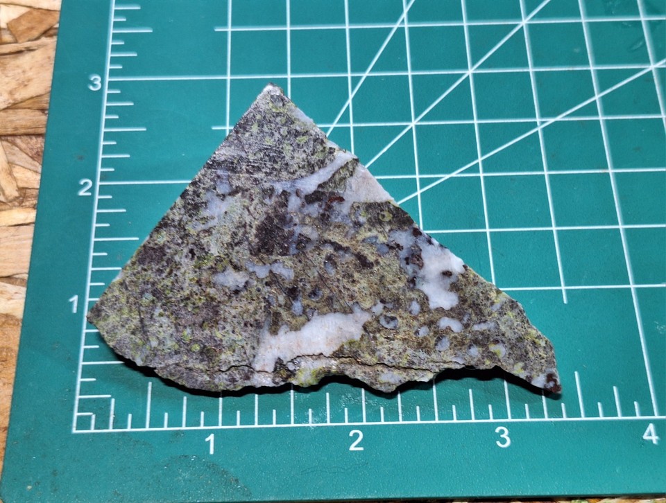 Epidote and Calcite In Green Olivine Basalt -Polished Stone Slab | eBay