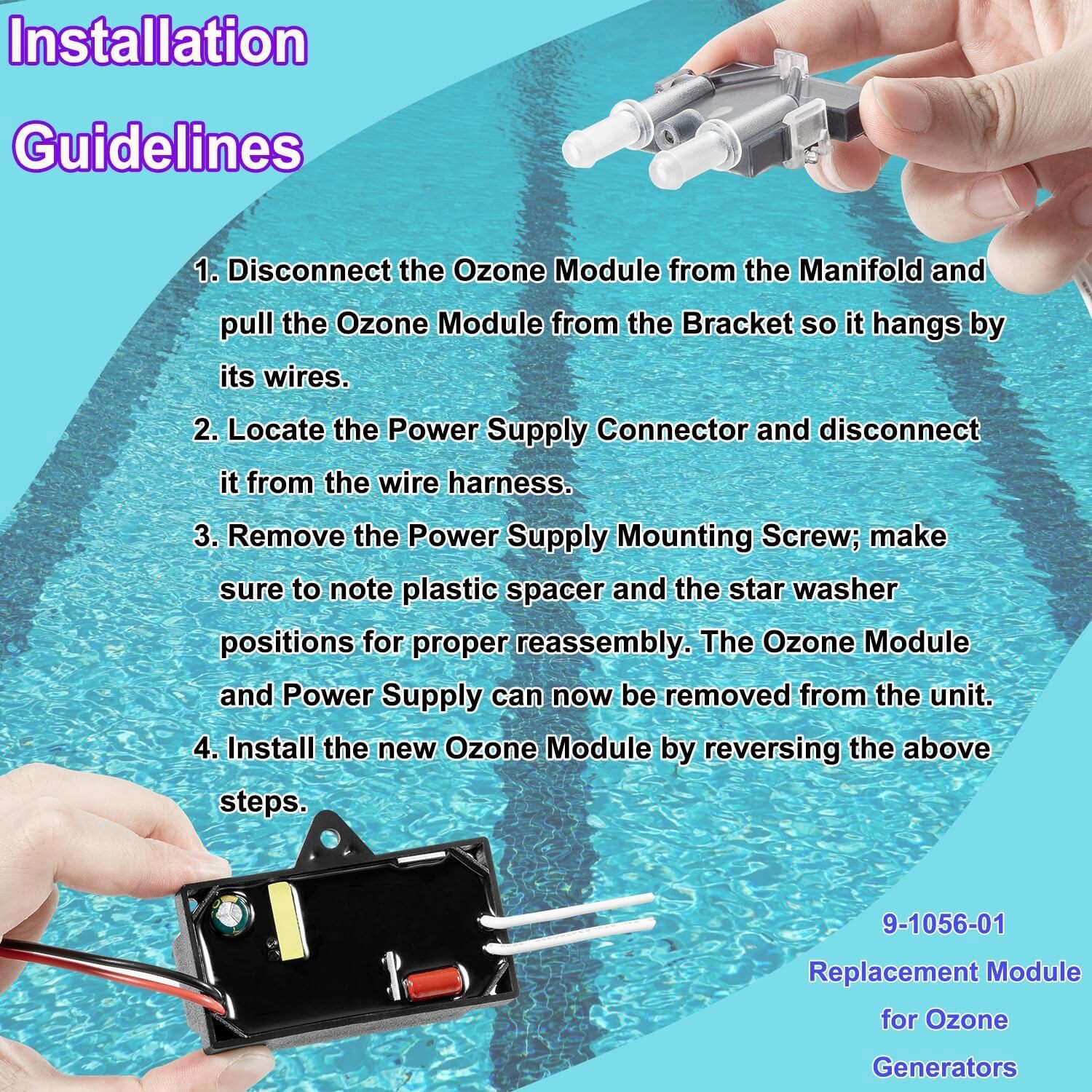 Ozone Module Kit 9-1056-01 Fits for Del Ozone 25, 50, 100, EC-10, EC-20 ...