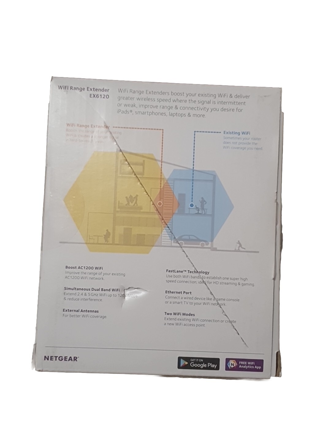 NETGEAR AC1200 WiFi Booster Range Extender WiFi Extender Booster WiFi ...