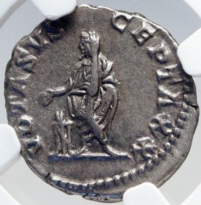SEPTIMIUS SEVERUS at ALTAR Authentic Ancient 208AD Rome Silver Roman ...