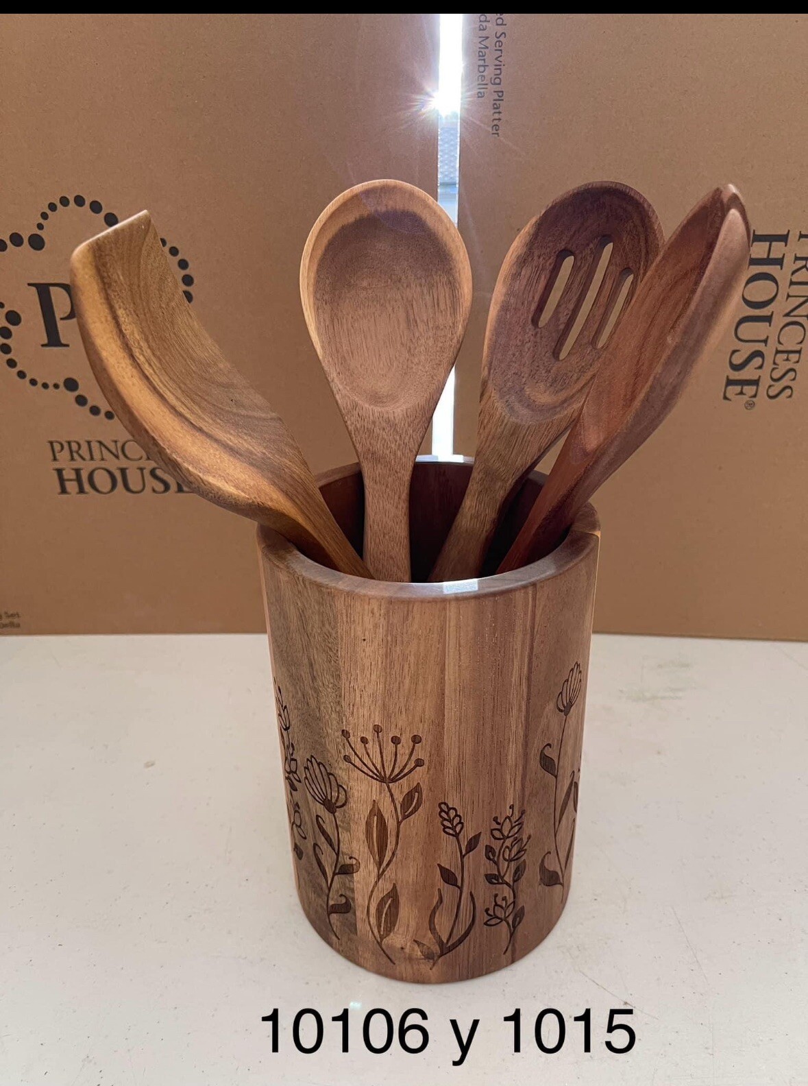 Princess House Wildflower 5-Pc. Wooden Tool Set 10105 New In Boxes | eBay