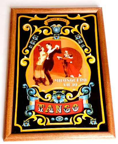 Vintage decorative frame with Argentine Tango theme, wood, New | eBay