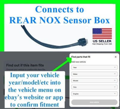 2011-2014 Dodge Ram Rear NOX Nitrogen Oxide Sensor Connector Plug ...