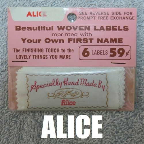 Vintage NOS Specially Hand Made by ALICE Sew in Woven Quilt or Clothing ...