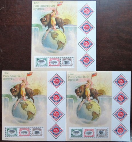 Lot of 3x Pan-American Inverts Stamp Sheets, Scott #3505, MNH Mint ...