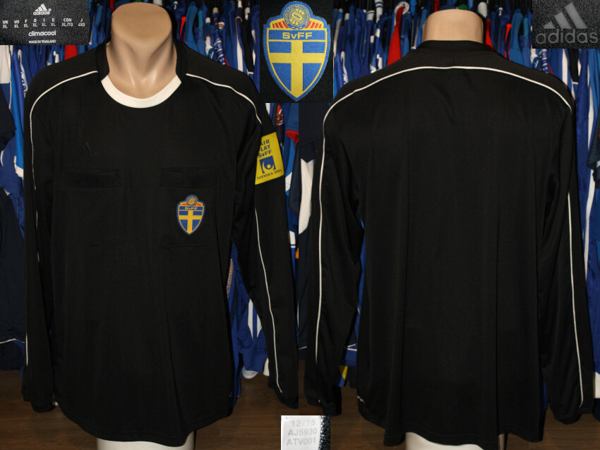 Sweden Sverige Svff Football Referee Adidas Longsleeve Shirt Jersey ...