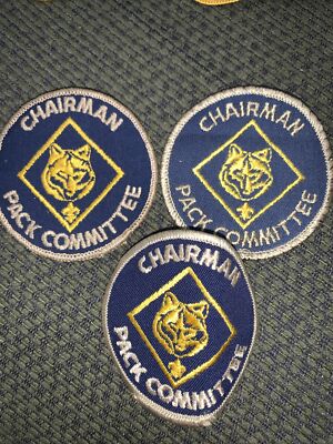 Boy Scout Chairman Pack Committee Position Patch Tan/Grey border | eBay