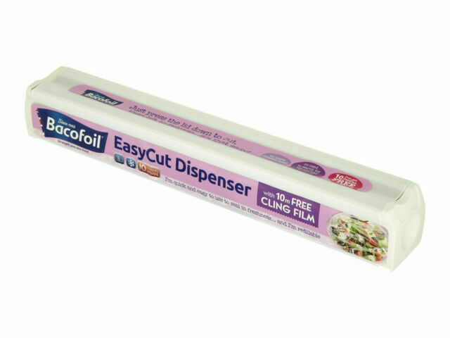 Bacofoil Refillable EasyCut Cling Film Dispenser 10m Starter Roll ...
