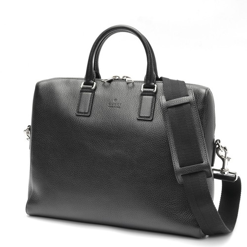 GUCCI GUCCI Briefcase Business Bag 387074 Leather Black Used | eBay