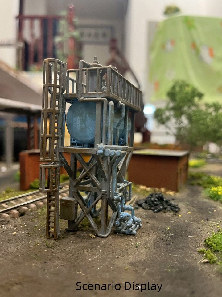 Ho 1/87 Scale Train Scene Model Water Tower Diesel Tower Oil Storage ...