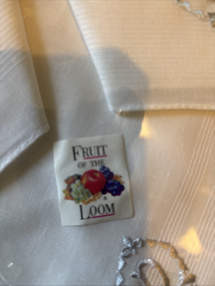 VTG New In Box Mens Handkerchiefs Fruit of the Loom Fine Quality White ...