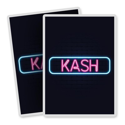 2x Vertical Vinyl Stickers Neon Sign Design Kash Name #352126 | eBay
