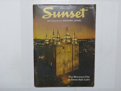 April 1965 SUNSET MAGAZINE The Mormon City at Great Salt Lake 3N | eBay
