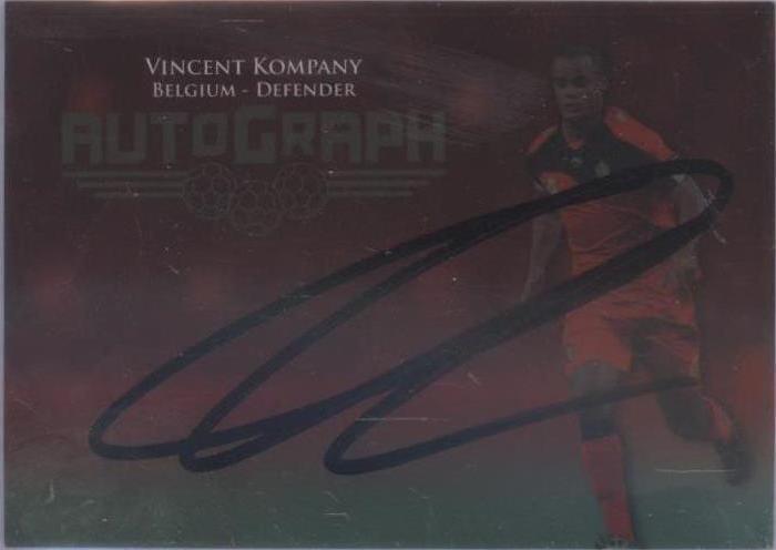 2013 Futera World Football Unique - Autographs Vincent Kompany /55 (AU ...