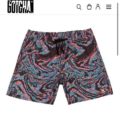 Gotcha Surf Trunks - Mens Medium - Kuta Shorts - New | eBay