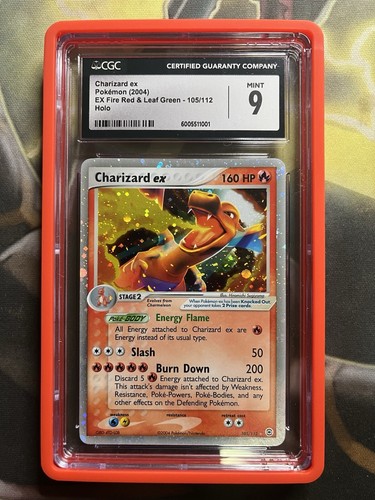 2004 Pokemon EX Fire Red Leaf Green Charizard ex Holo #105 CGC Mint 9 ...