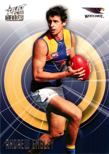 2011 WEST COAST EAGLES AFL Card ANDREW EMBLEY | eBay