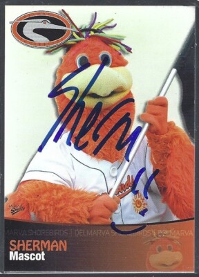 Sherman Shorebird Mascot 2009 Delmarva Shorebirds #29 IP autograph ...