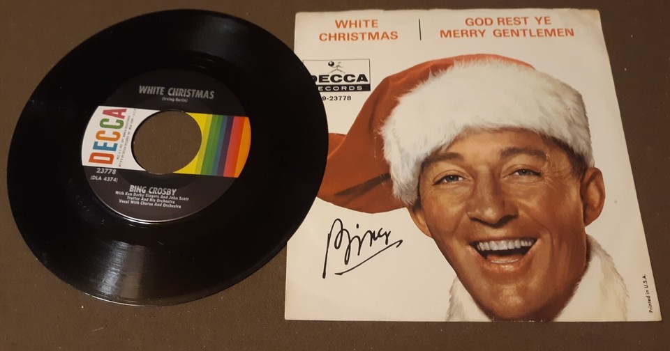 Bing Crosby White Christmas 9-23778 Decca Records 45rpm VINYL LP Record ...