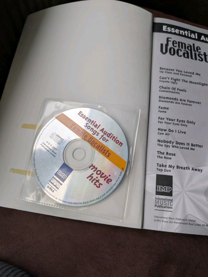 Essential Audition Songs For Female Vocalists Movie Hits | eBay UK