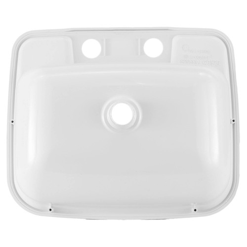 Recpro Rectangle RV Bathroom Sink | Single Bowl Lavatory Sink | Camper ...
