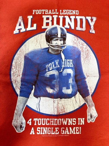 Vintage Football Legend Al Bundy Mens Cotton Large Red T-shirt 2016 | eBay