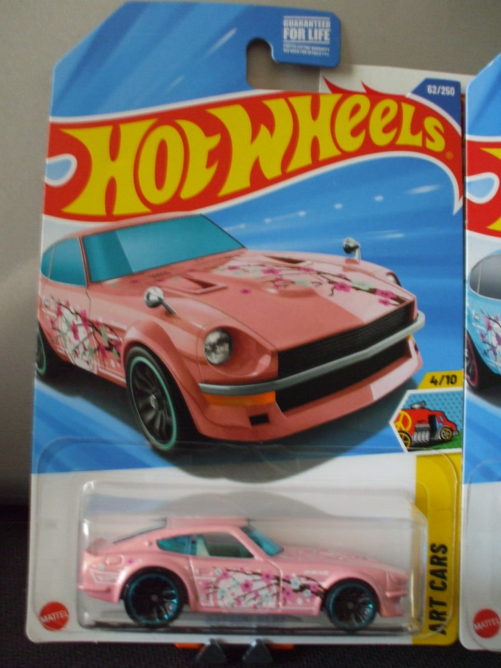 Lot of 2 Datsun 240Z HW Art Cars Cherry Blossoms Pink & Blue | eBay