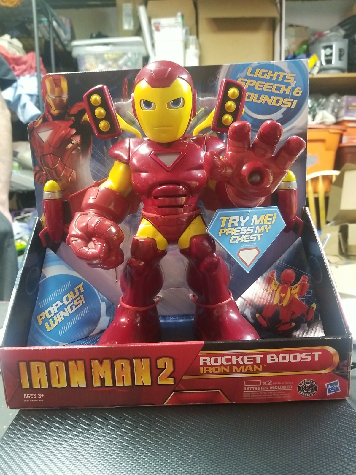 Super Hero Squad Iron Man 2 Rocket Boost Iron Man Fully Functional | eBay