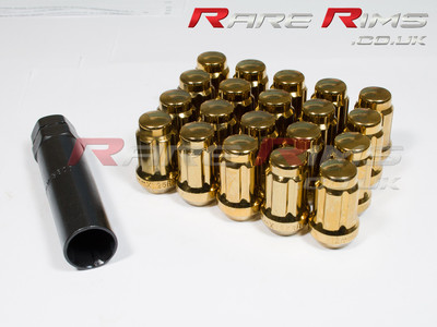 Gold Spline Wheel Nuts x 20 12x1.5 Fits Mazda Mx3 Mx5 Mx6 Rx7 RX8 3 6 5 ...