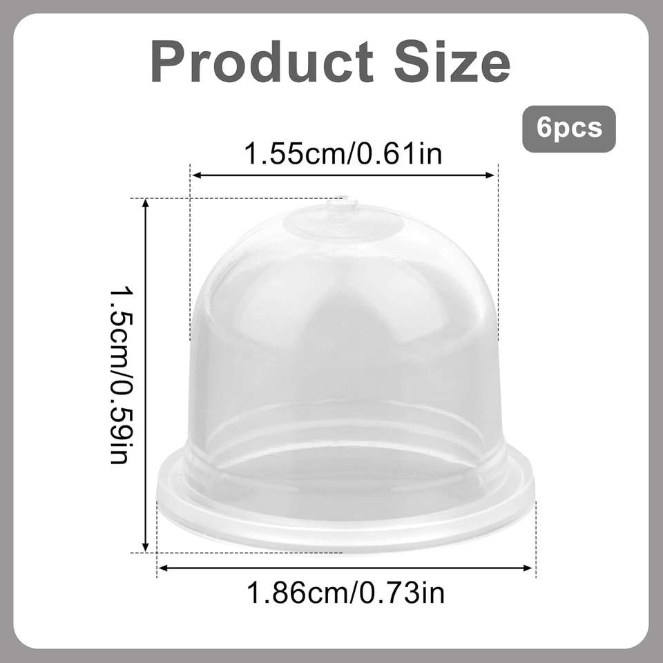 6-Pack Fuel Primer Bulb Replacement for Homelite Ryobi Craftsman Zama ...