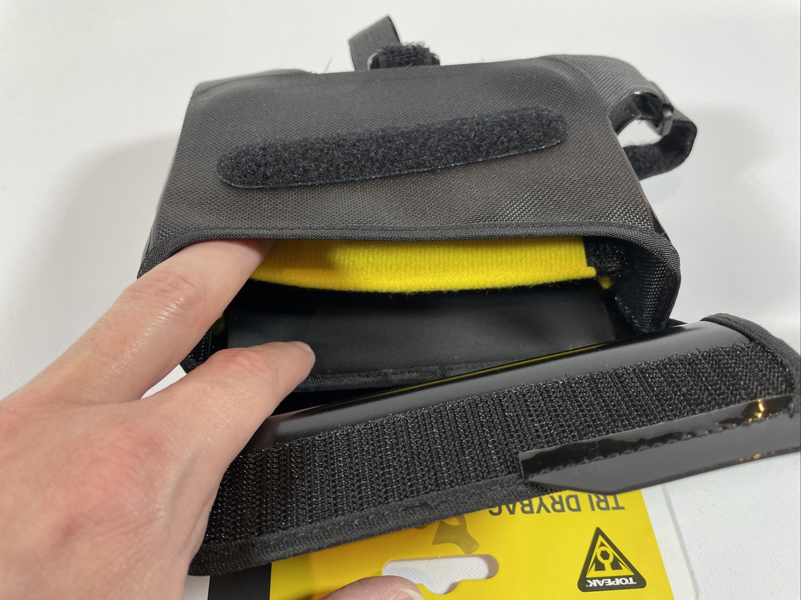 Topeak Tri DryBag TT9815B Black Yellow Waterproof Top Tube Bike Bag ...