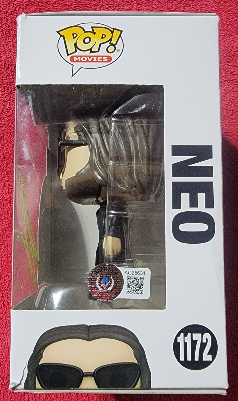 The Matrix Keanu Reeves Autographed Neo Funko Pop BAS | eBay