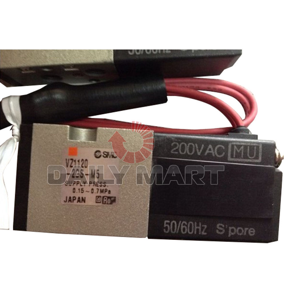 New SMC VZ1120-2GS-M5 Body Ported Solenoid Valve with Rubber Seal ...