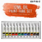 Professional 12 Color Art Oil Paint Set, 12ml Tubes, Artist Student ...