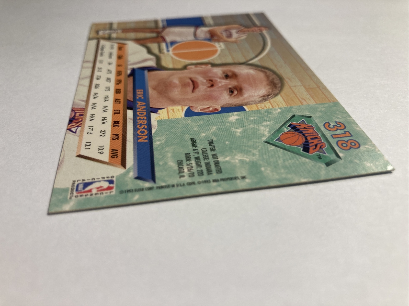 ‘92-93 Fleer Ultra Basketball Card No. 318 - Eric Anderson | eBay