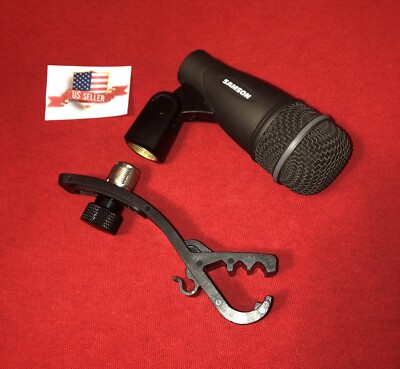 Drum Mic Microphone For Snare Rack Tom Floor Toms Cajon+Clip Set Kit ...