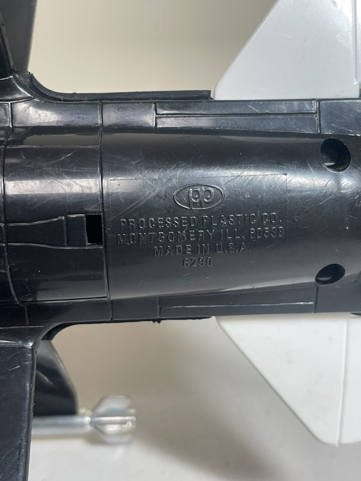 VINTAGE 70S PROCESSED PLASTICS SPACE AGE X-WING JET FIGHTER PLANE MODEL ...