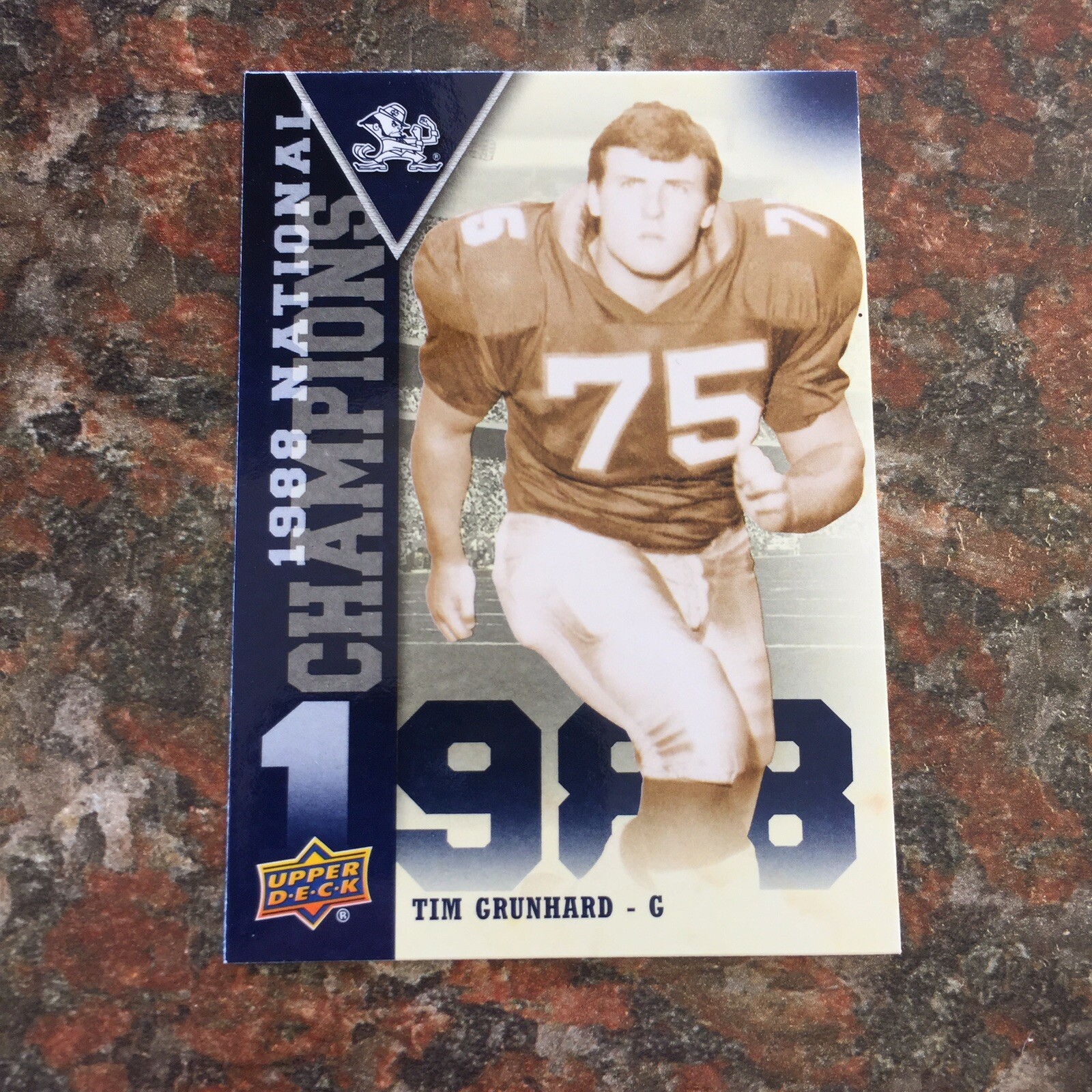 Tim Grunhard 2013 Upper Deck University Of Notre Dame Football #NC-TG ...